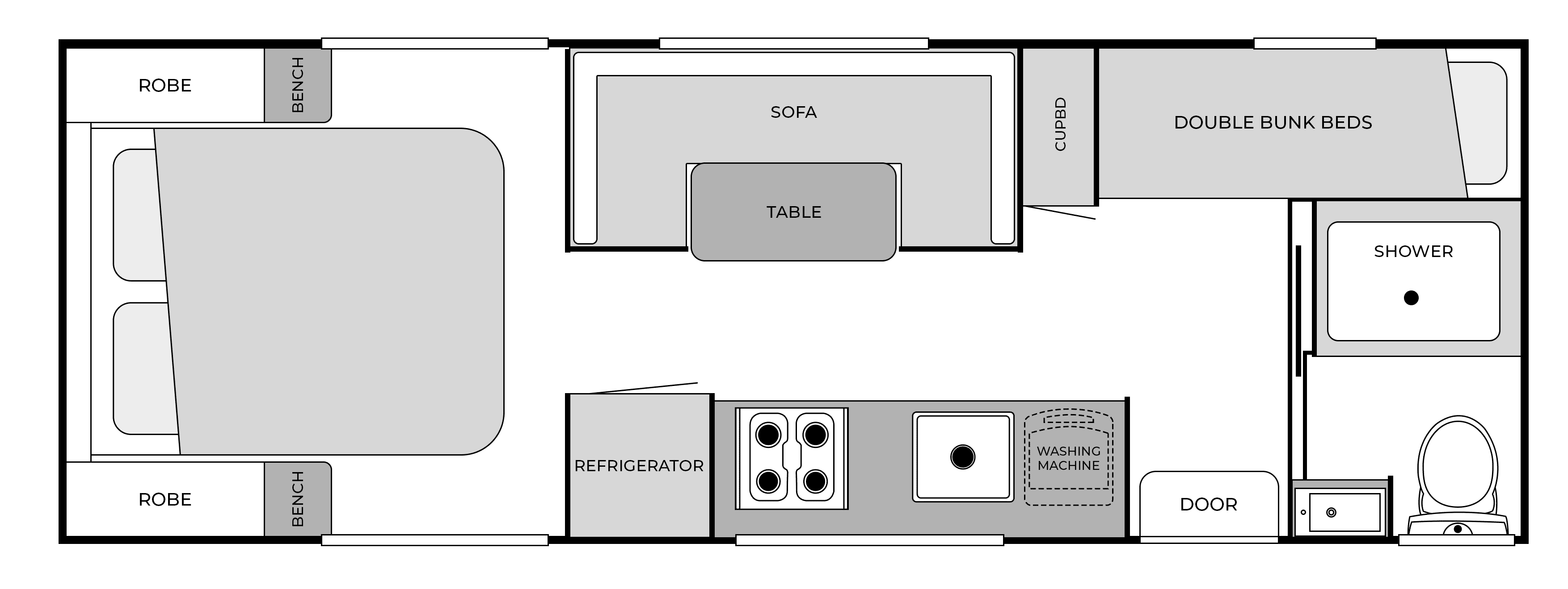 Network RV's 22ft Bunk - Luxury RV's Western Australia